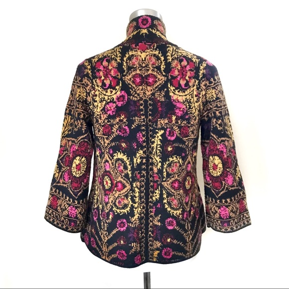 Moth | Jackets & Coats | Moth Payton Jacquard Blazer Boho Print Knit ...